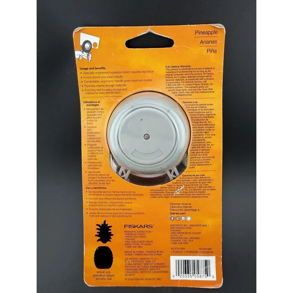 Fiskars | Office | New Fiskars Large Easy Squeeze Punch Pineapple ...